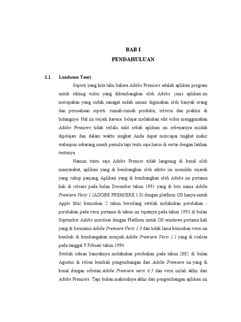 Sejarah Adobe Premiere | PDF