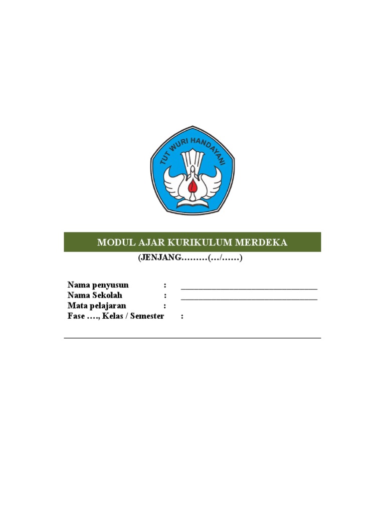 Template Modul Ajar | PDF