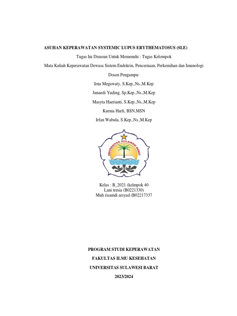 ASKEP Systemic Lupus Erythemat Osus (SLE) KMB | PDF