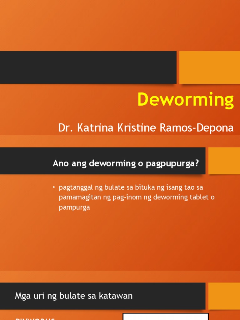 Deworming | PDF