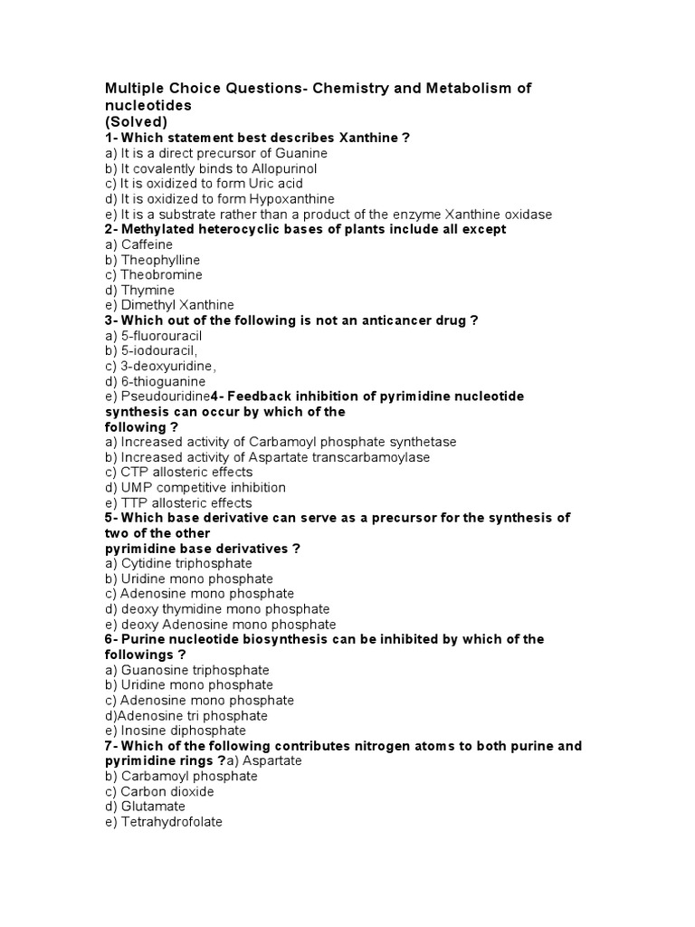 Multiple Choice Questions | PDF