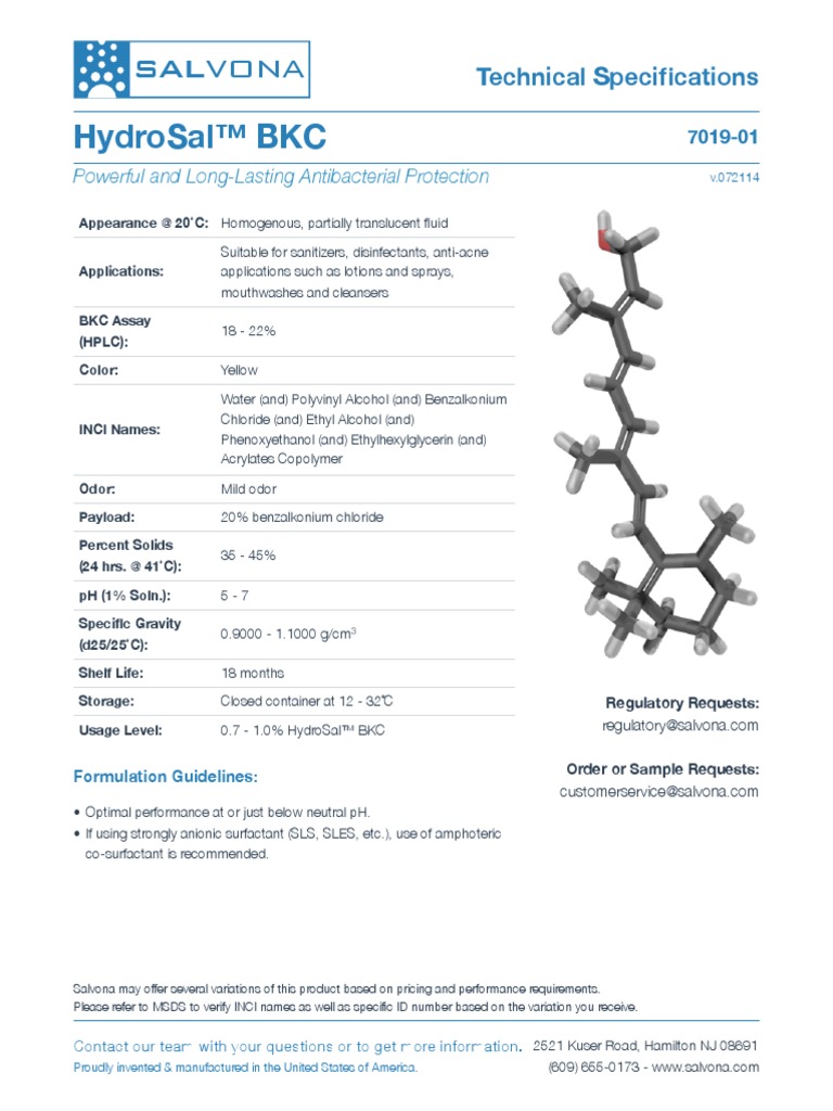 7019-01-HydroSal BKC (TDS) | PDF
