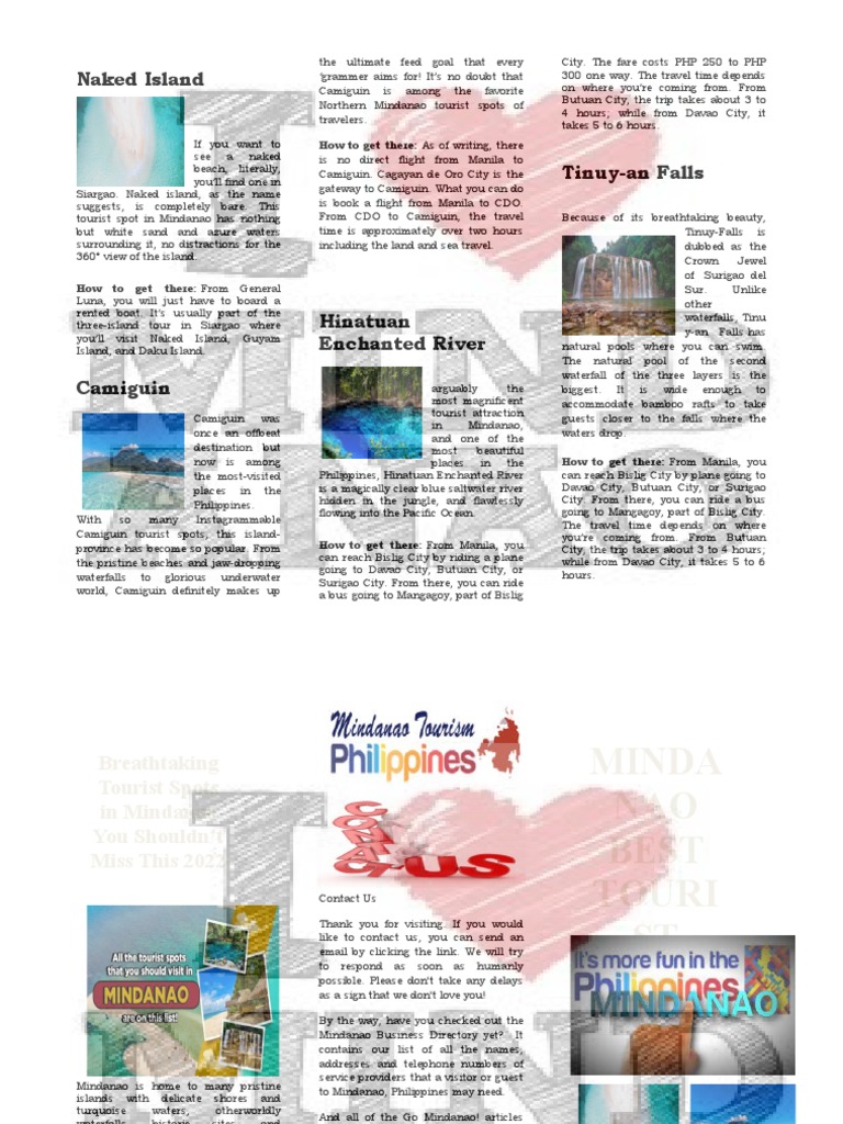 Mindanao Travel Brochures | PDF