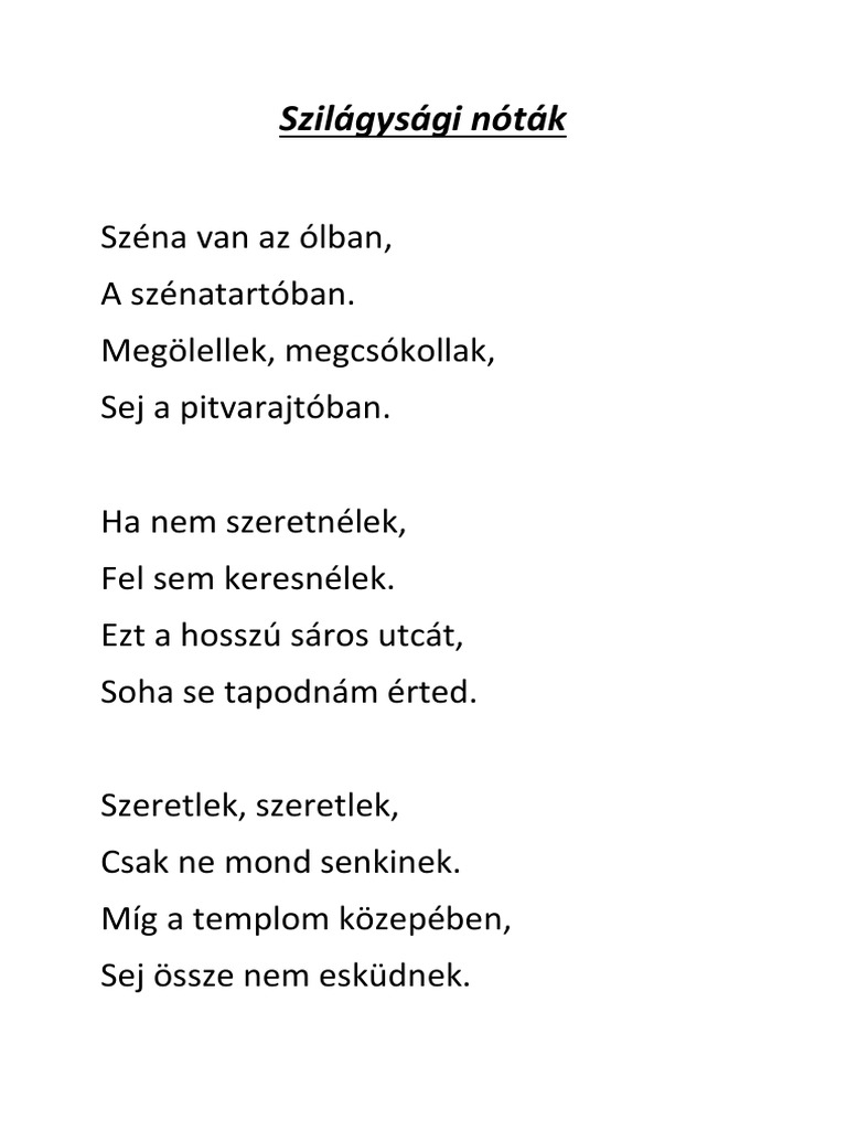 Szilágysági Nóták | PDF