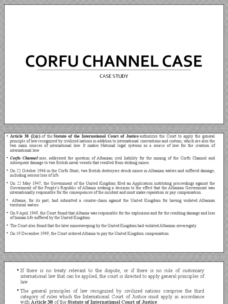 Corfu Channel Case | PDF