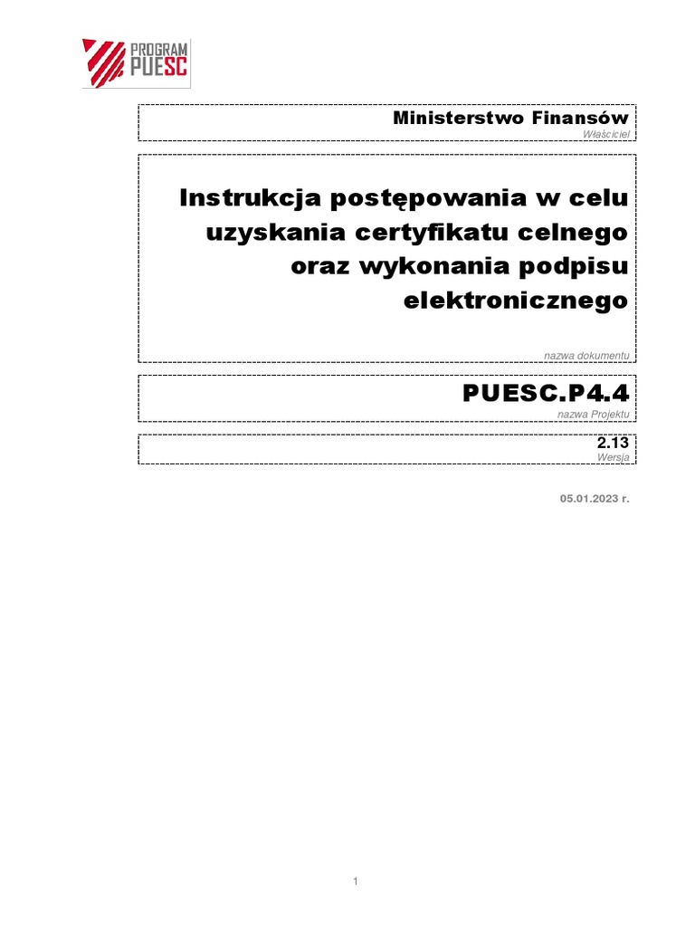 Instrukcja CertSign | PDF