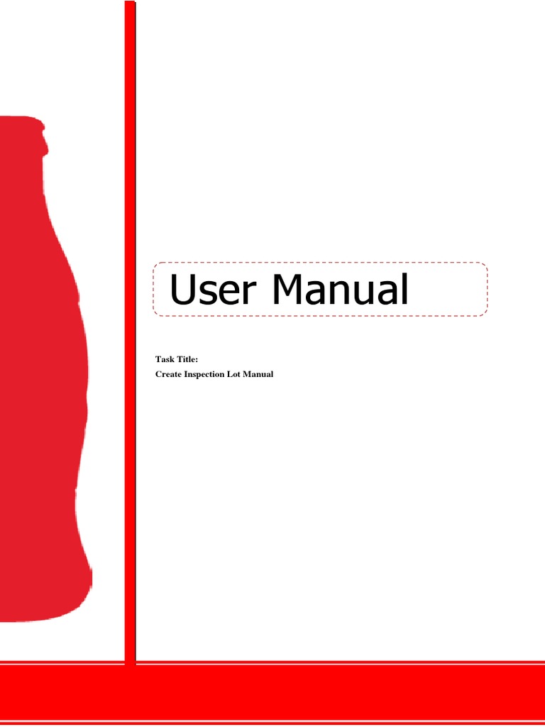 Create Inspection Lot in SAP QA01 | PDF | Icon (Computing) | System ...