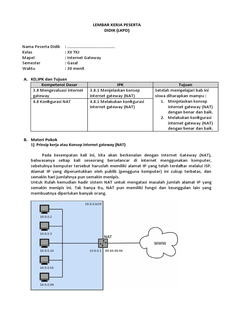 LKPD Internet Gateway | PDF