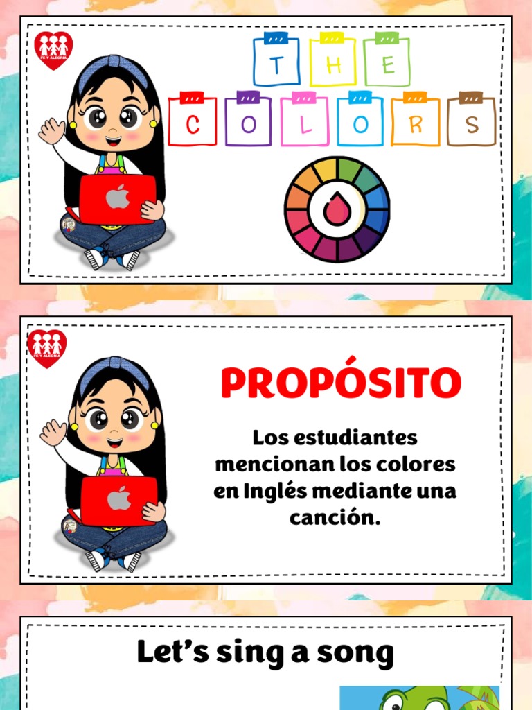 Learn Colors in English with Song | PDF