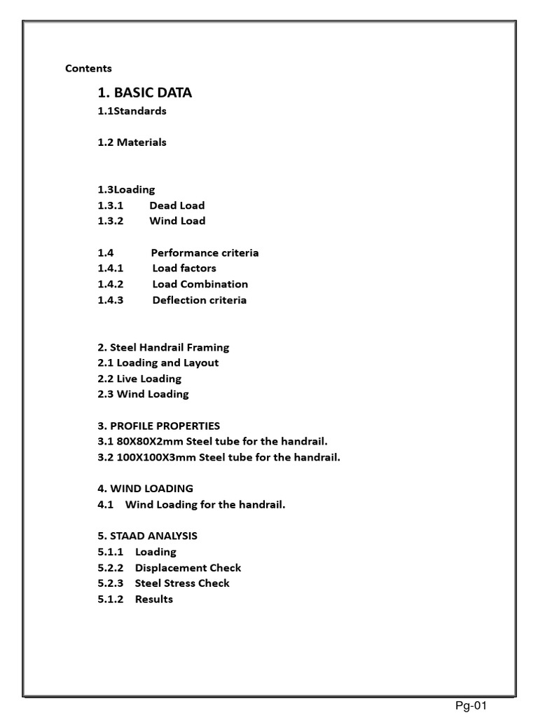 Handrail Load and Design Calculations | PDF | Structural Load | Pascal ...