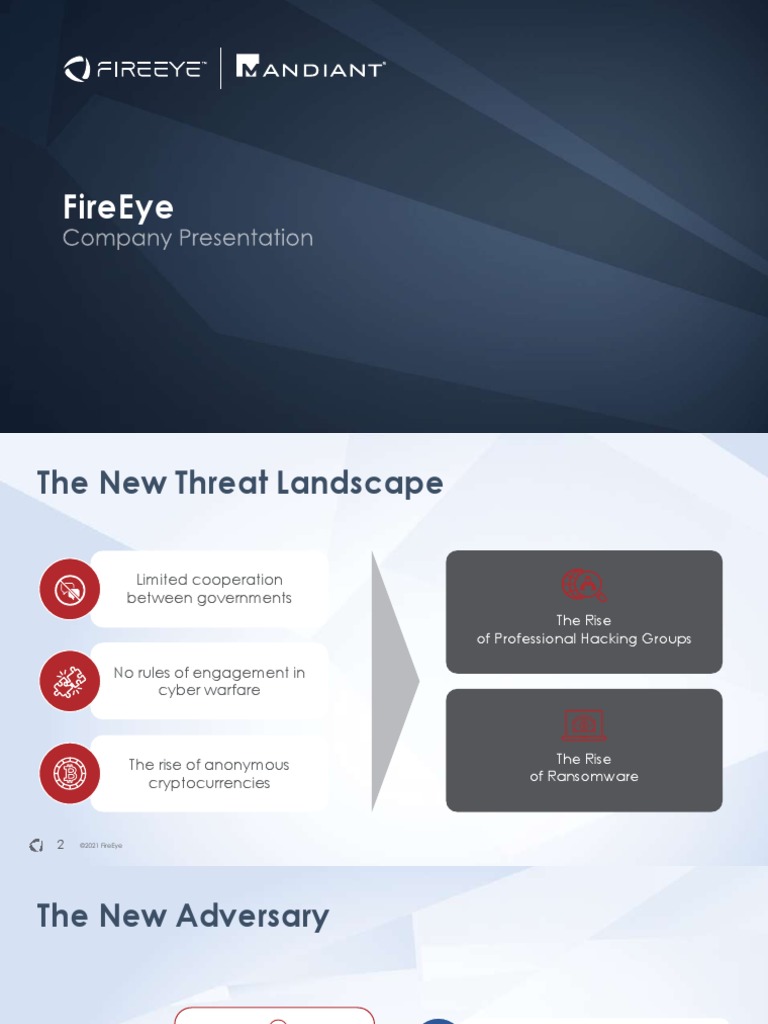 FireEye Company Presentation 23apr2021 | Download Free PDF | Security | Computer Security