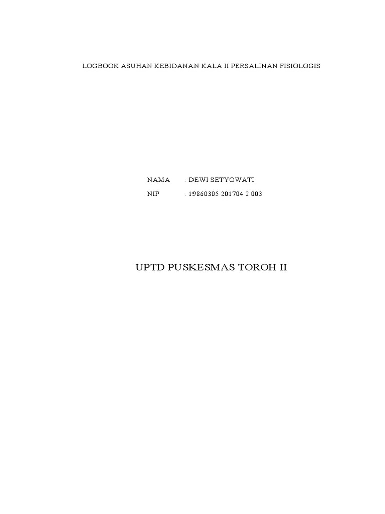 Logbook Persalinan Kala Ii Maya | PDF