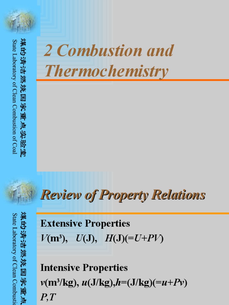 2 Combustion and Thermochemistry | PDF | Second Law Of Thermodynamics ...