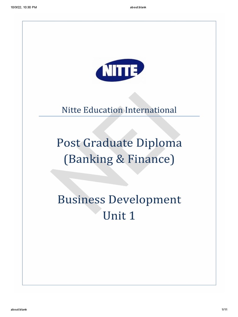 Business Development Unit 1 | PDF