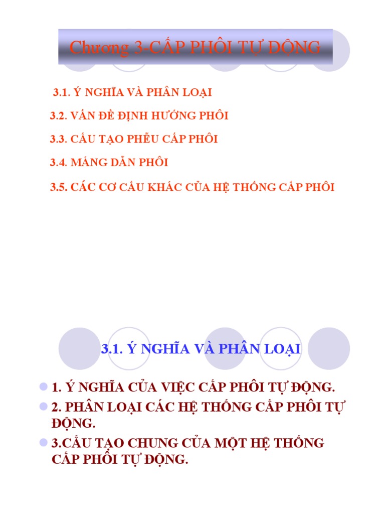 Chuong 3 He Thong Cap Phoi Tu Dong Edit 9105 4815 | PDF