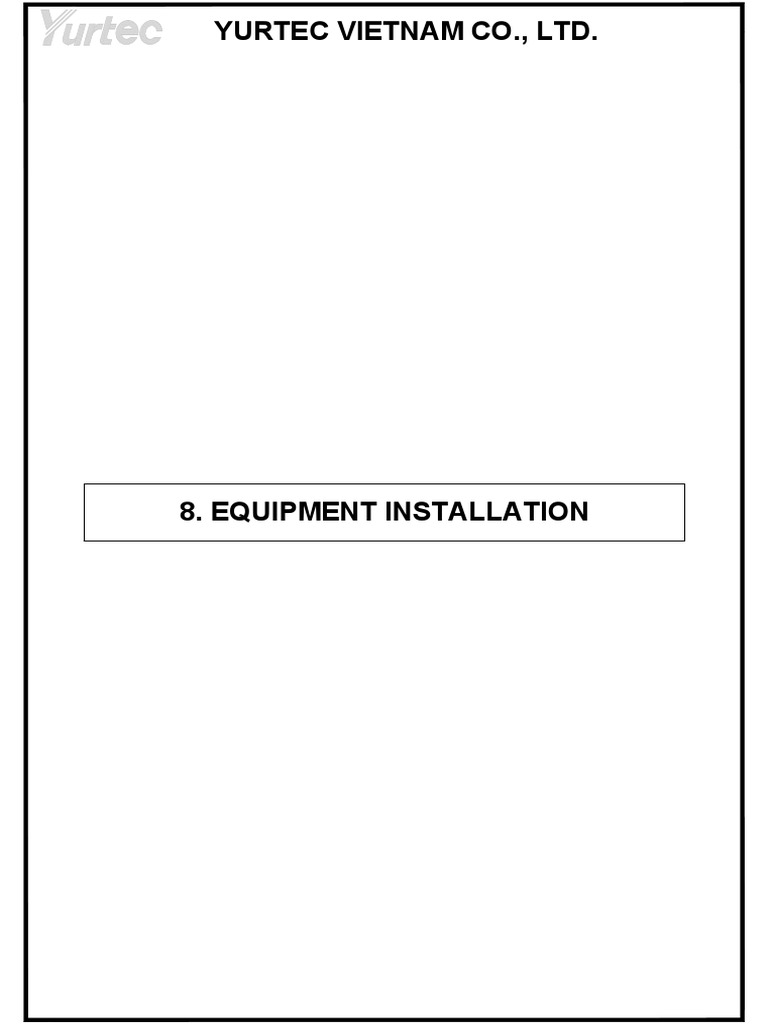 Equipment Installation Procedures | PDF