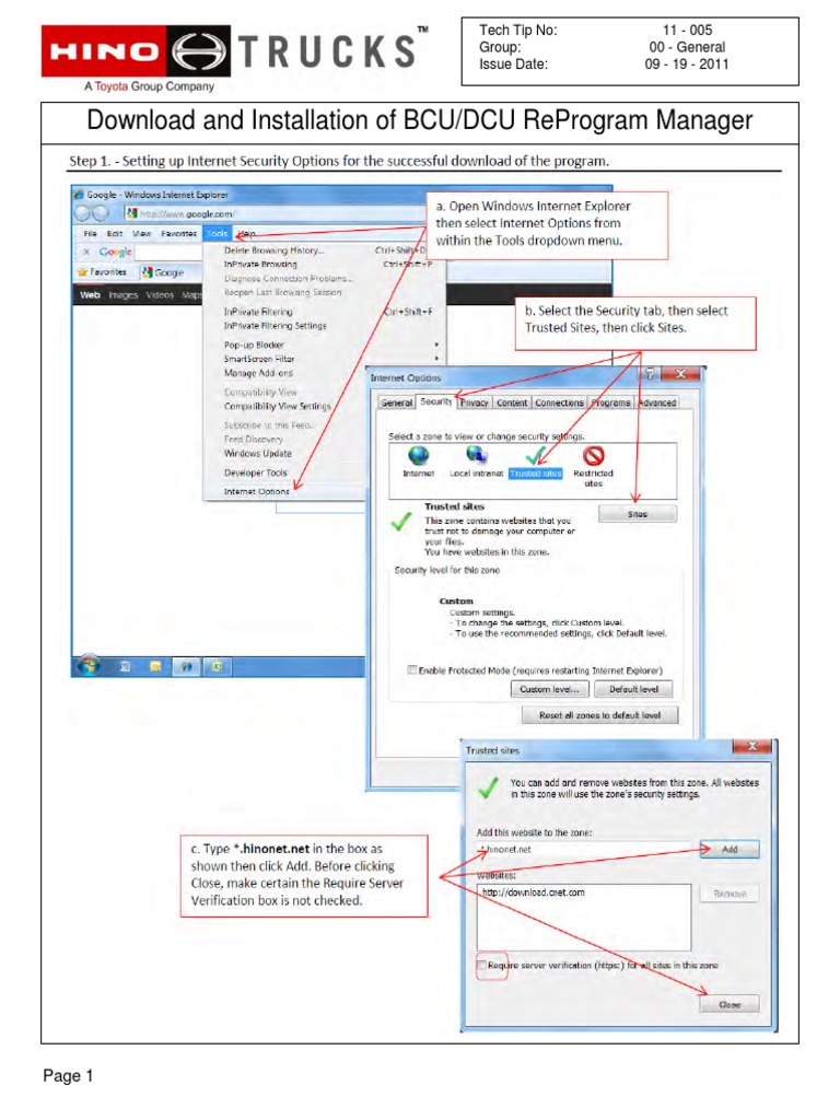 11-005 Hino BCU DCU RePro Manager Download and Install1 | PDF