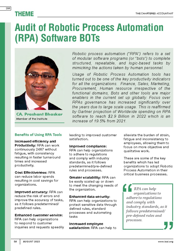 Audit of Robotic Process Automation (RPA) Software BOTs | PDF | Audit | Security