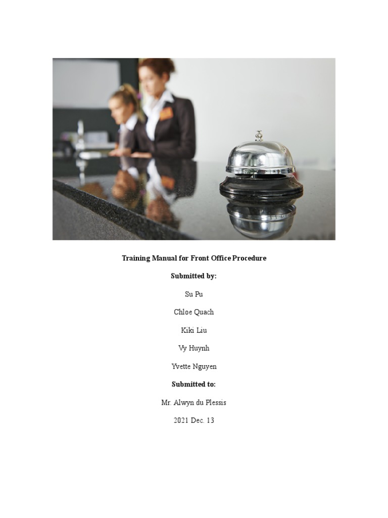 Front Office Training Manual | PDF