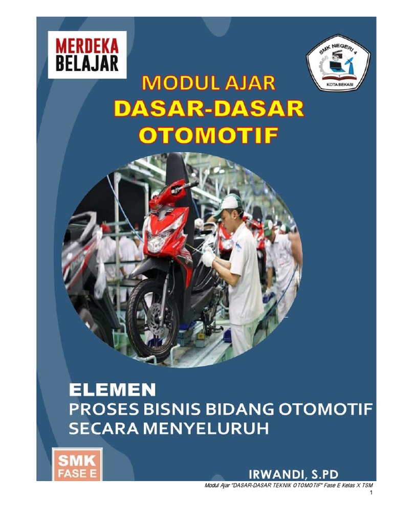 Modul Ajar Dasar-Dasar Otomotif Elemen Proses Bisnis Otomotif | PDF Modul Ajar Dasar-Dasar Otomotif Elemen Proses Bisnis Otomotif | PDF