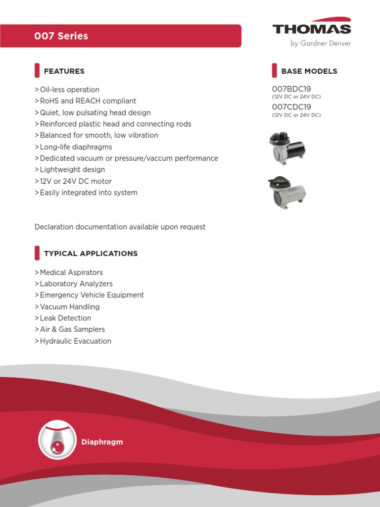 007 Series Oil-less Compressors | PDF