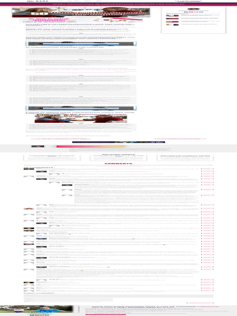 50 Conversation Starters For Couples - With A Purpose! | PDF