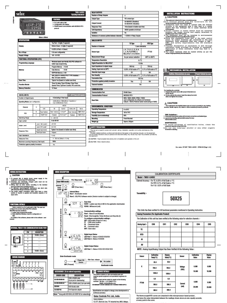 TWIX-1 MNL | PDF | Programmable Logic Controller | Relay