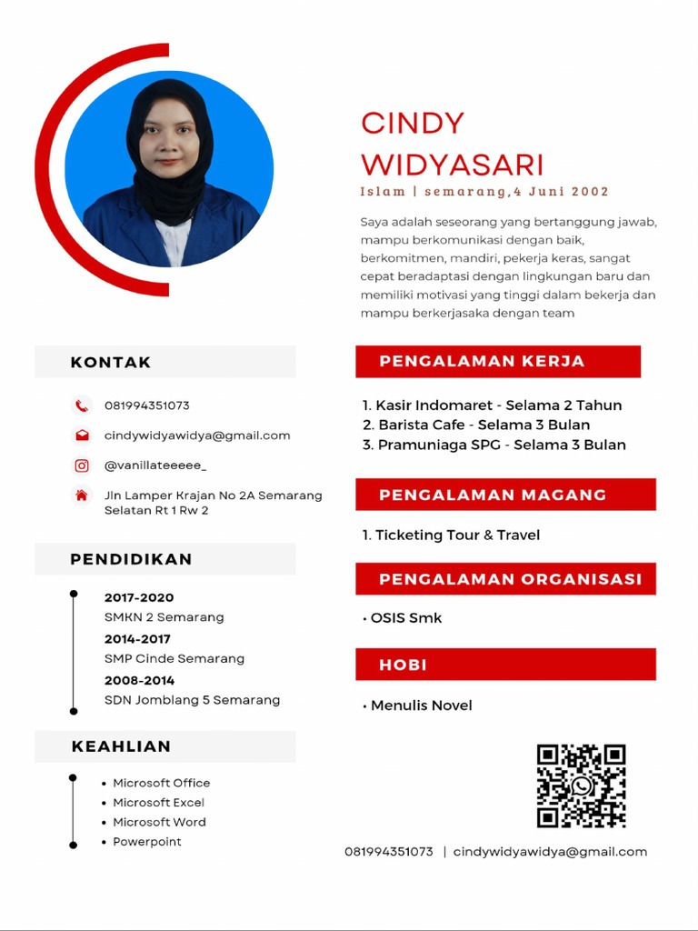 CV Cindy Widyasari | PDF