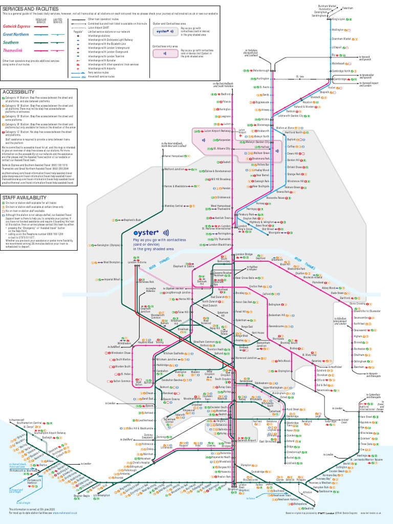 Thameslink Route Map Overview 2024 | PDF