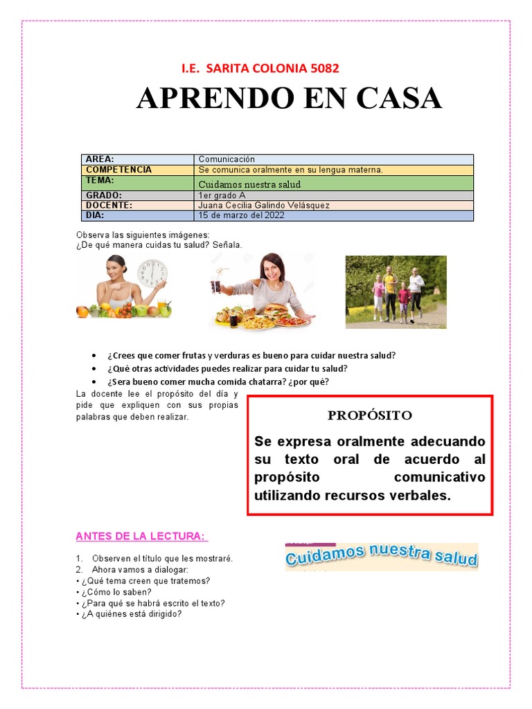 Cuidado de la Salud en 1er Grado | PDF | Crecimiento personal y ...