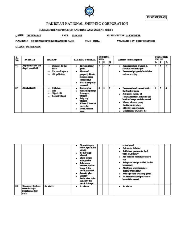 BUNKERING | PDF | Safety
