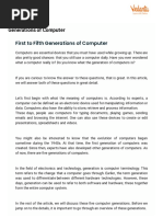 Generations of Computer 1st To 5th Explained With Pictures | PDF ...
