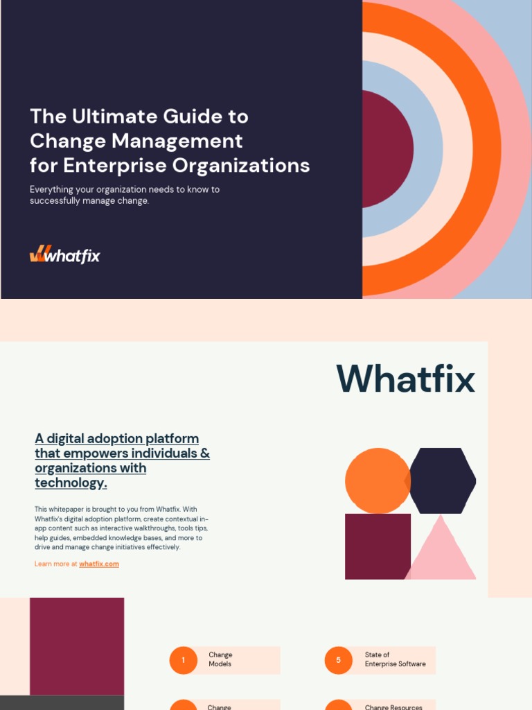 Whatfix Guide To Change Management | PDF
