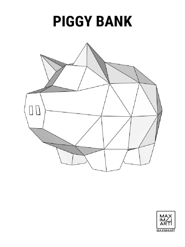 Piggy Bank | PDF | Paper | Crafts