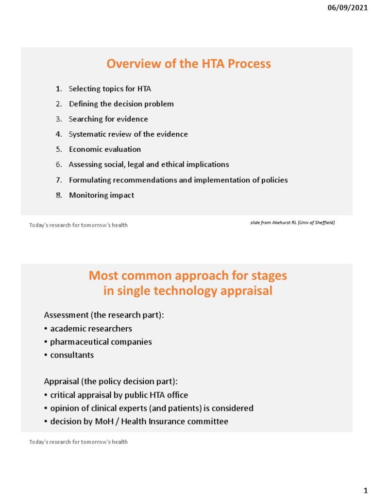How To Implement Health Technology Assessment - 230715 - 093605 | PDF ...