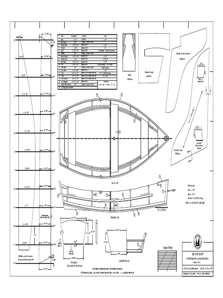Bevins Skiff Master Drawing v3 | PDF