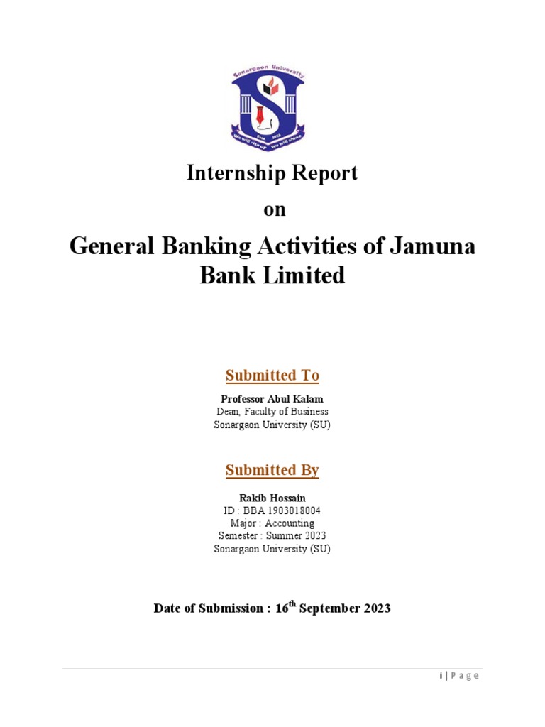 General Banking Activities of Jamuna Bank Limited | PDF