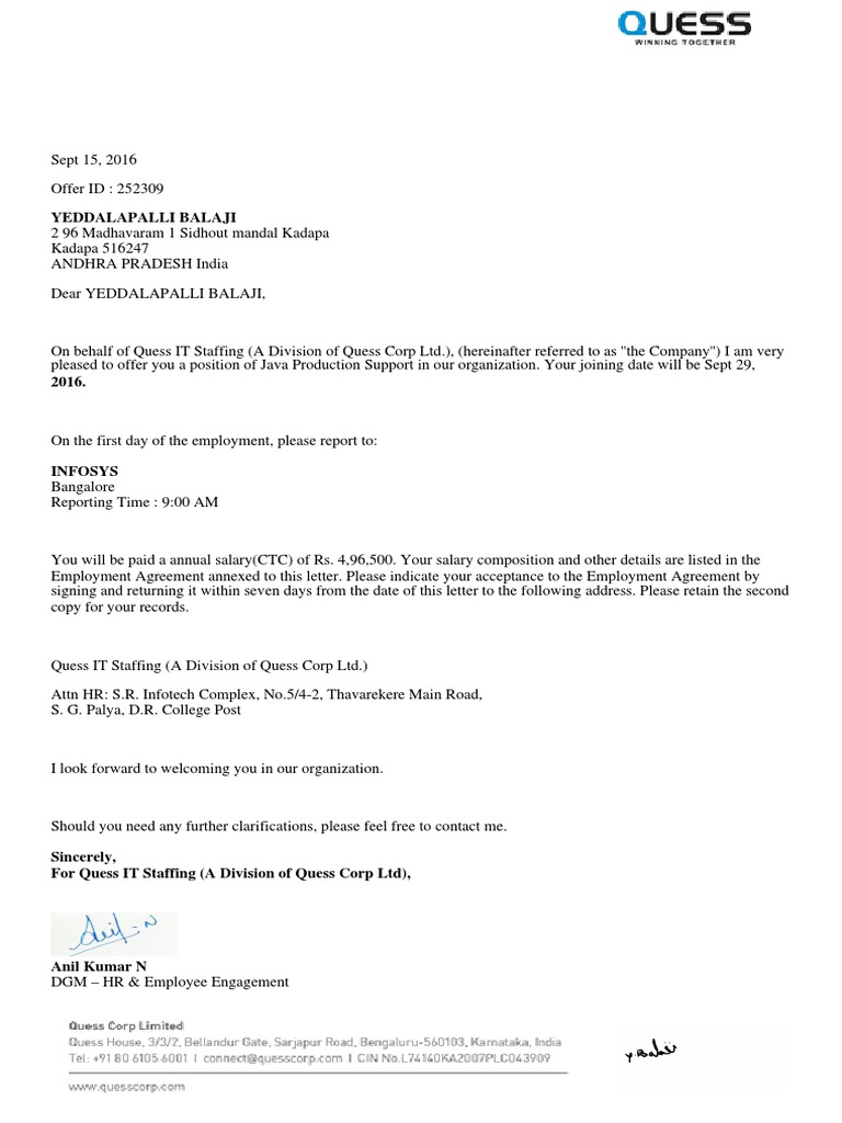 Quess Corp Offerlatte | PDF