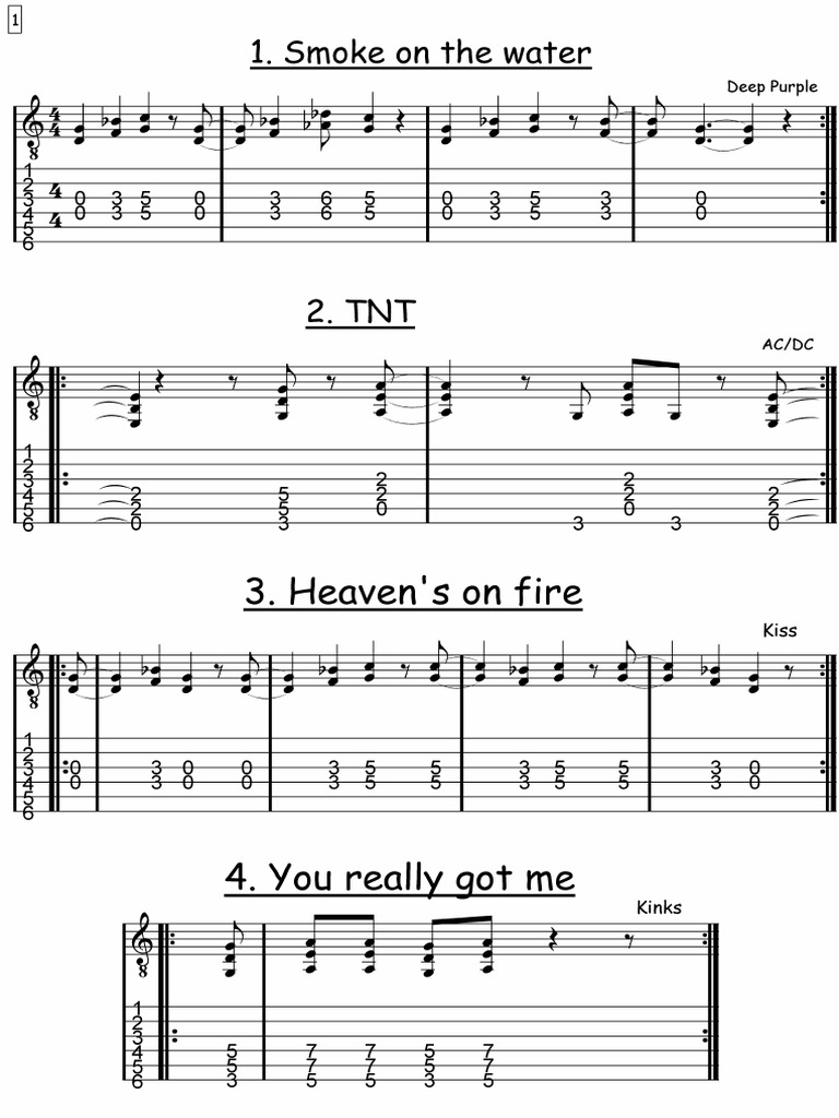 99 Riffs For Electric Guitar | PDF