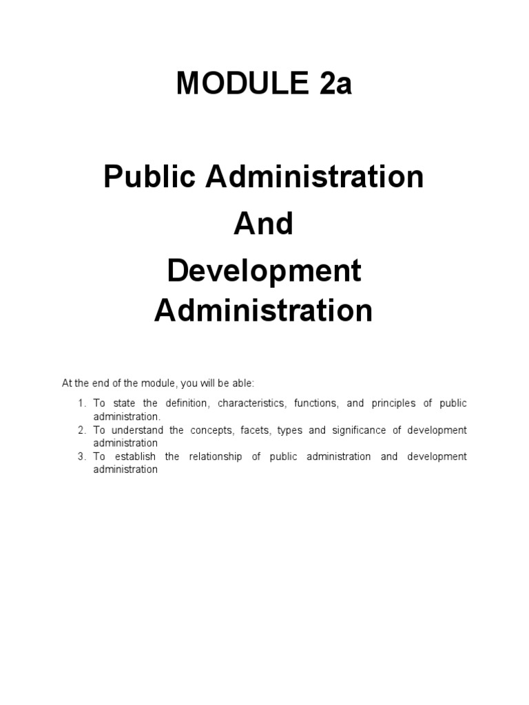 Public Administration and Development Overview | PDF | Career & Growth ...