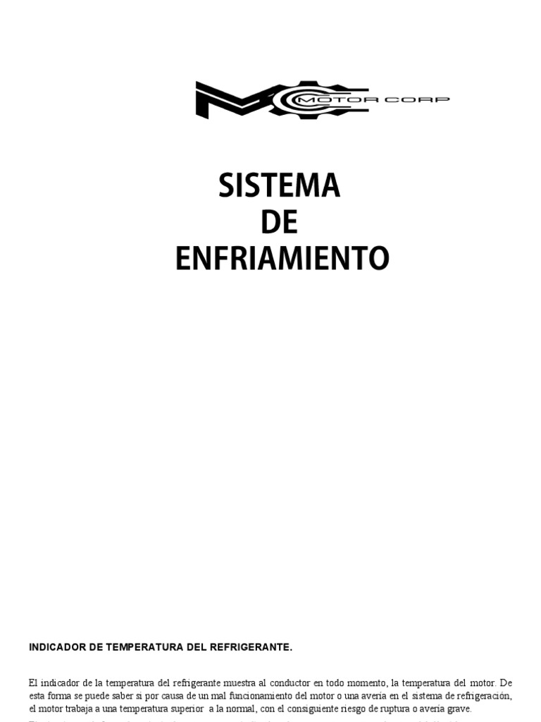 11 Sistema de Enfriamiento | PDF | Ingeniería Termodinámica | Ingenieria Eléctrica