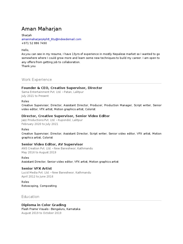 Resume Aman Maharjan | PDF