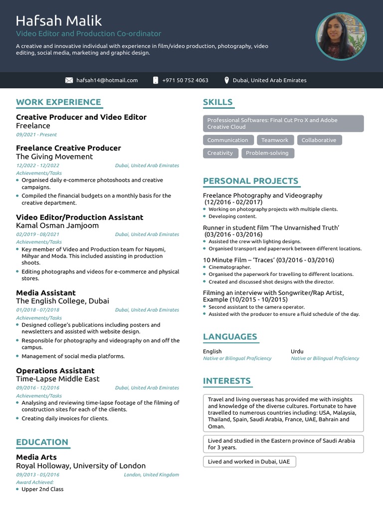 Resume Ha Fs Ah Malik | PDF