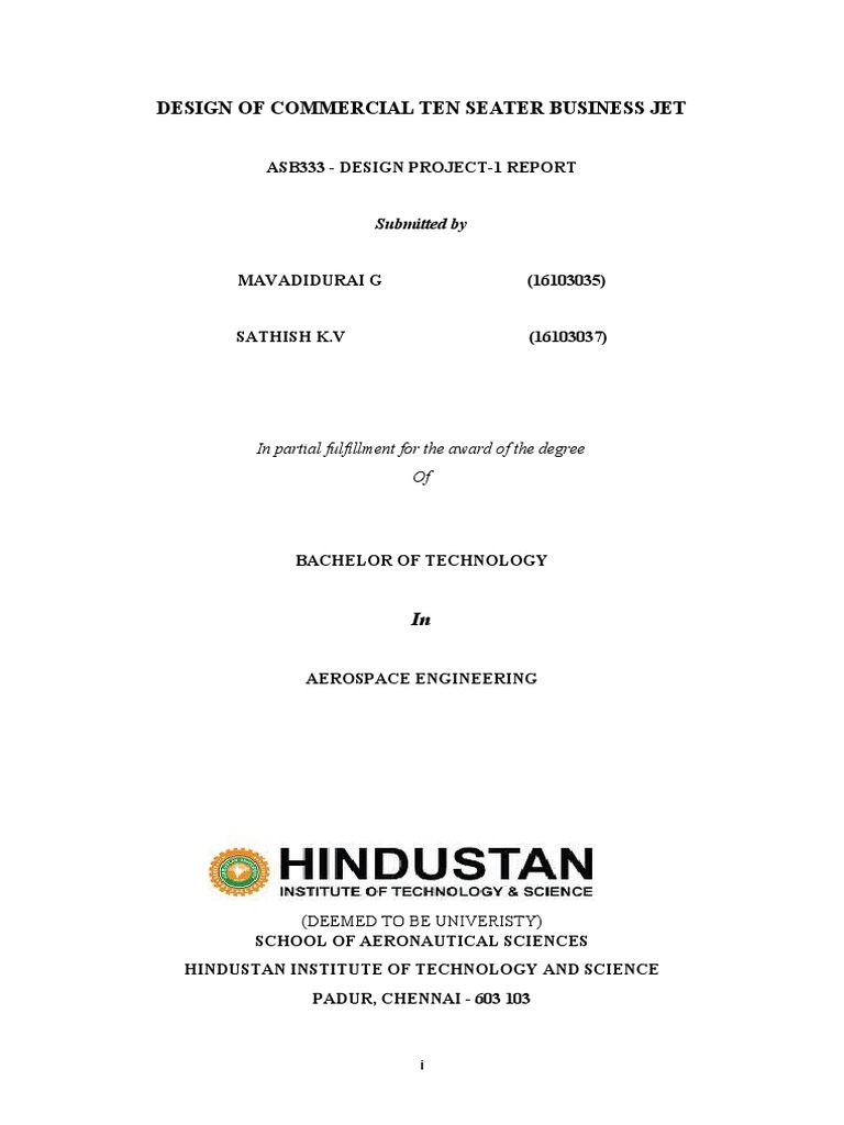 Aircraft Design Project-I | PDF | Aircraft | Vehicles