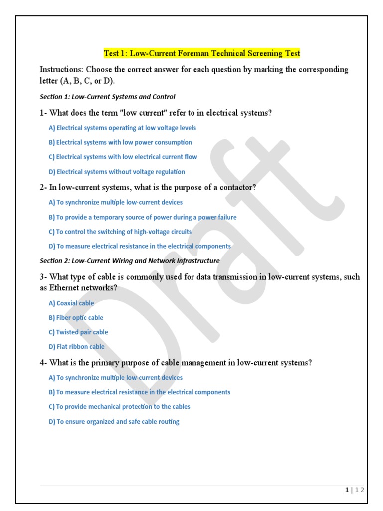 Low Current Foreman Tests | PDF | Building Automation | Automation