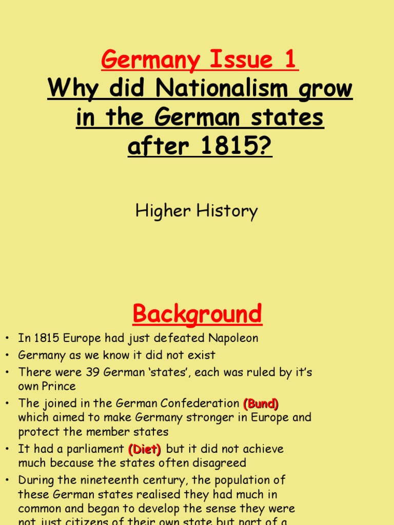Growth of German Nationalism Blog | PDF