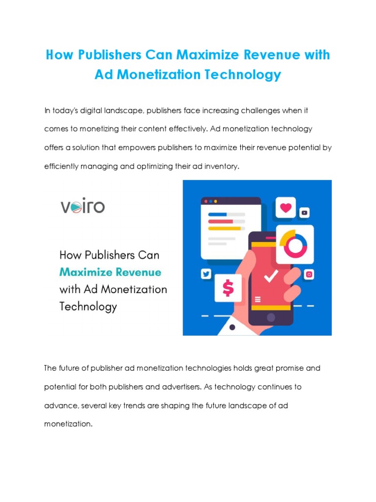 How Publishers Can Maximize Revenue With Ad Monetization Technology ...