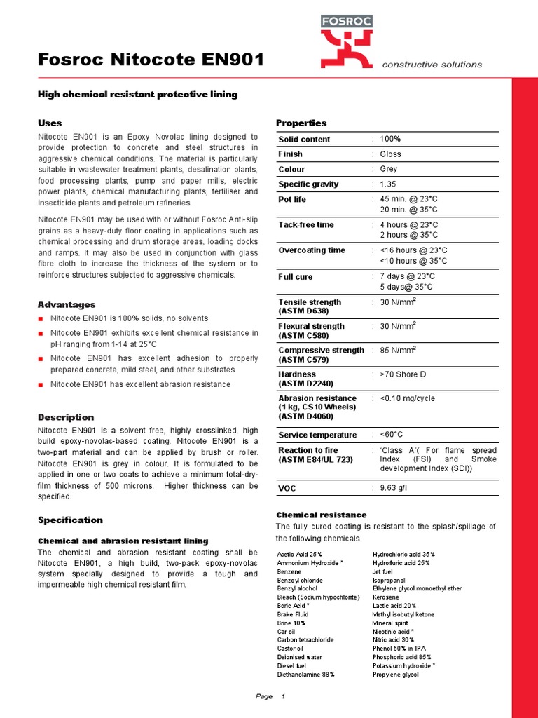 Nitocote EN901 - TDS | PDF | Building Engineering | Secondary Sector Of ...