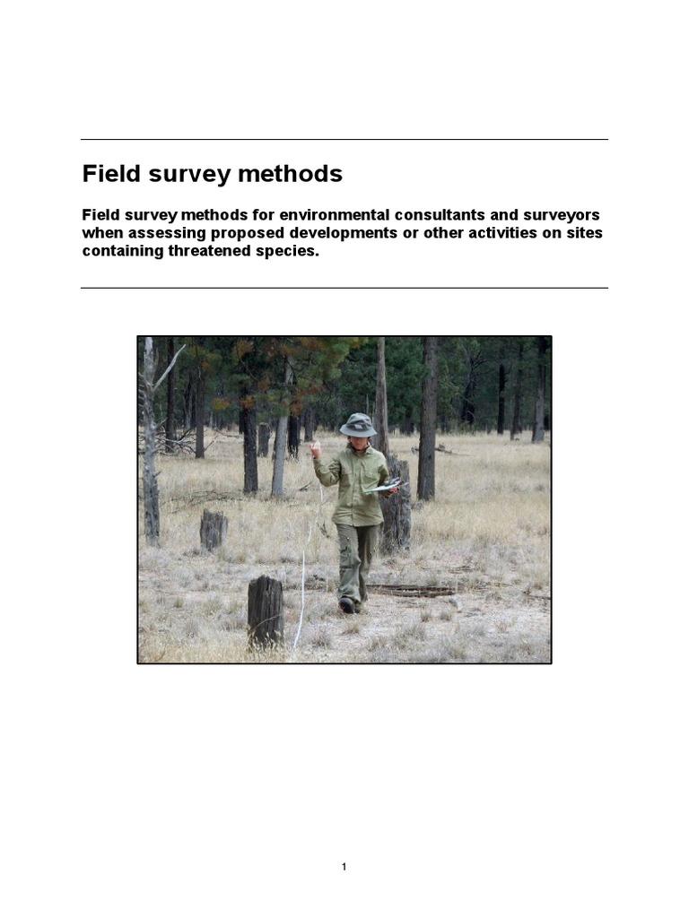 field-survey-method-guidelines | PDF | Endangered Species | Habitat