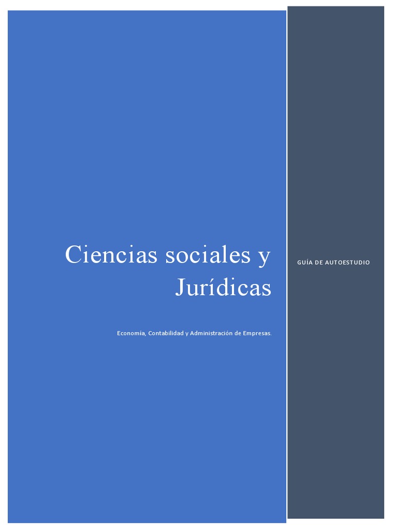 Guía de Autoestudio de Ciencias Sociales y Jurídicas | PDF | Finanzas y administración del ...